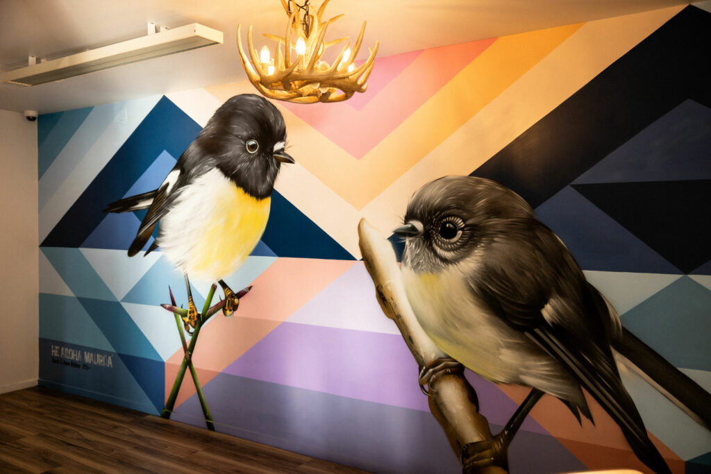 Mural Paintings by Charles and Janine Williams at Haka House